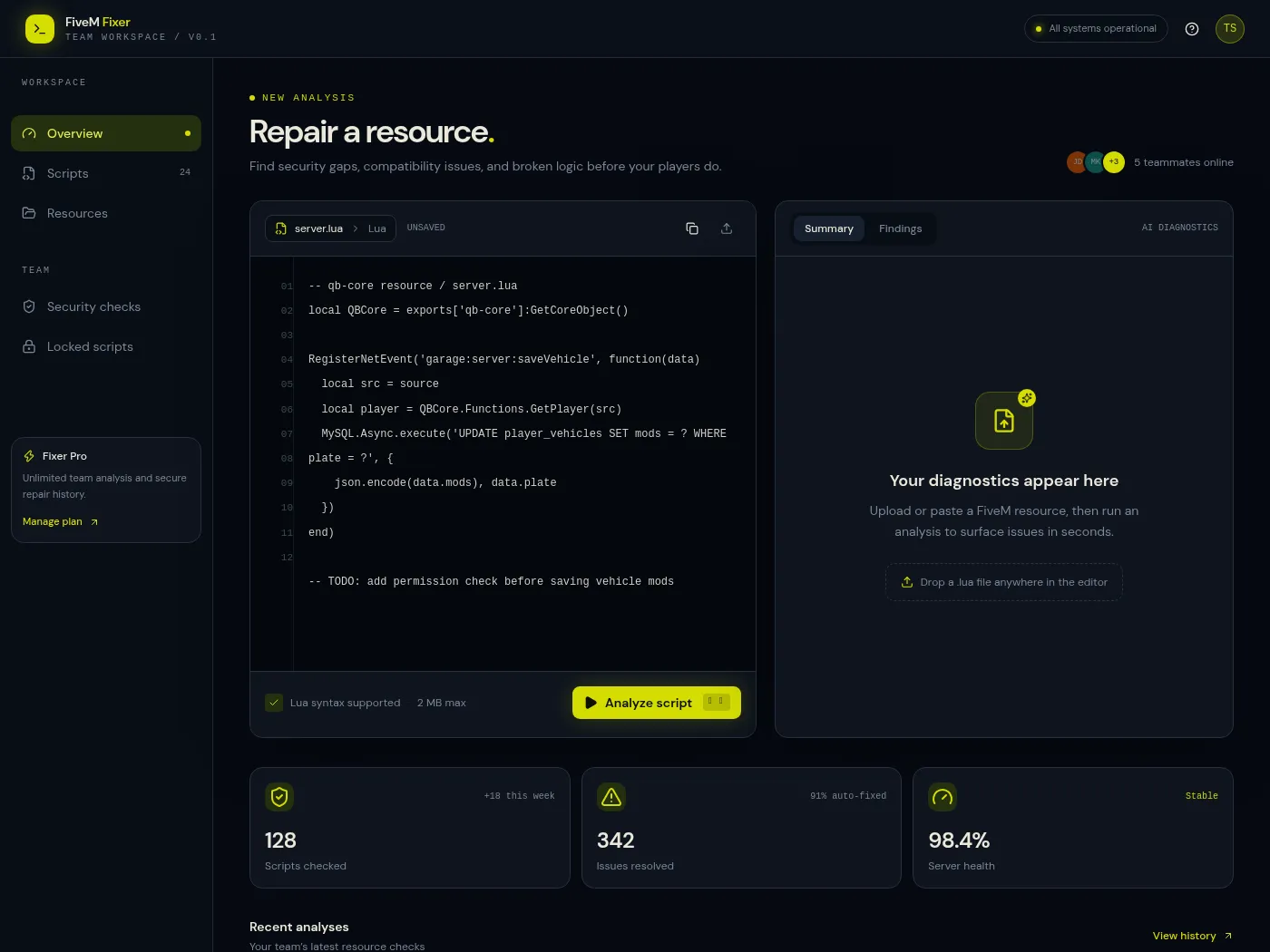 FiveM Script Fixer