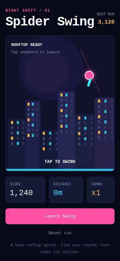Spider Swing City 3D