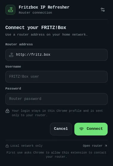 Fritzbox IP Refresher