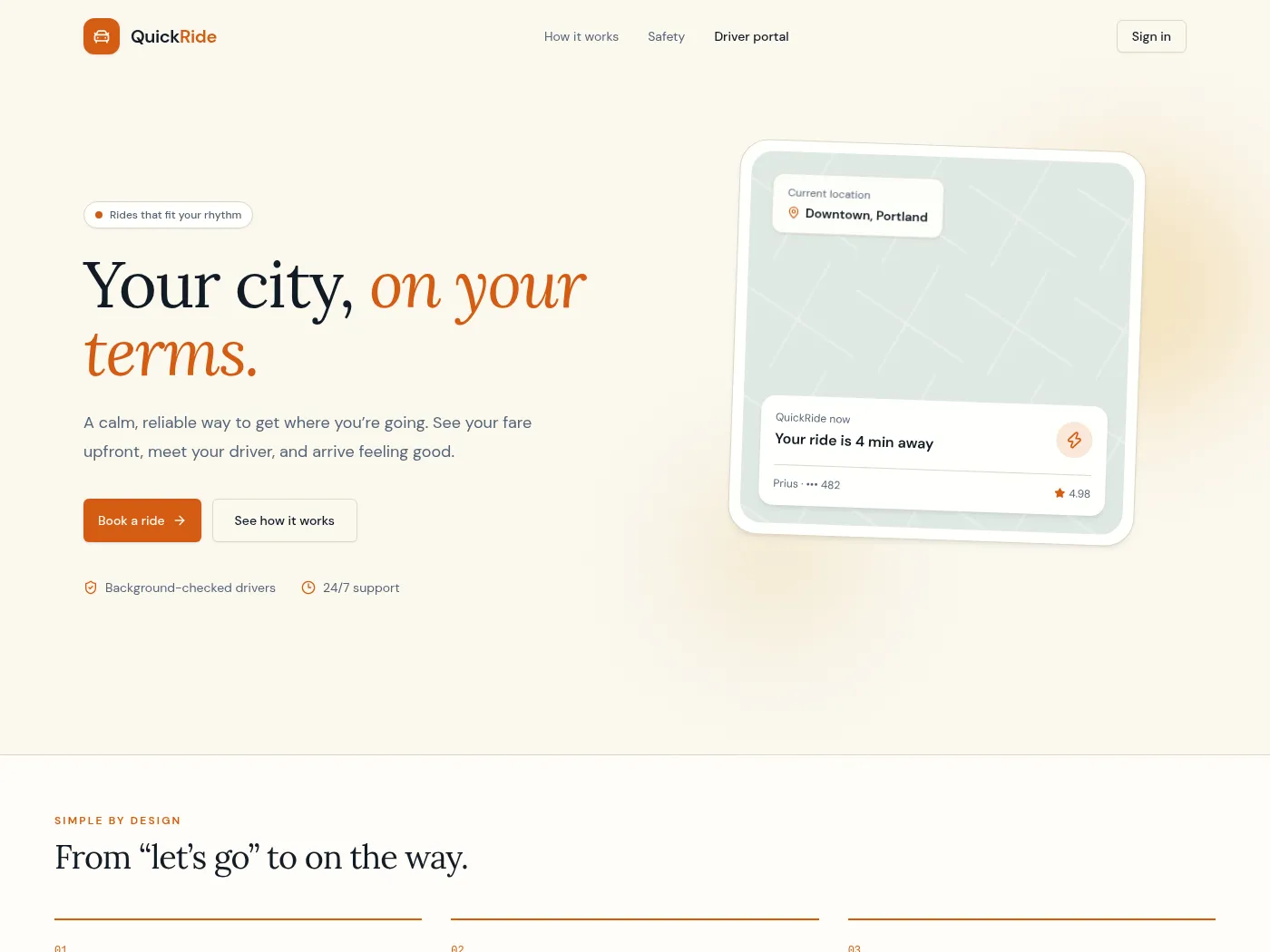QuickRide Web Portal