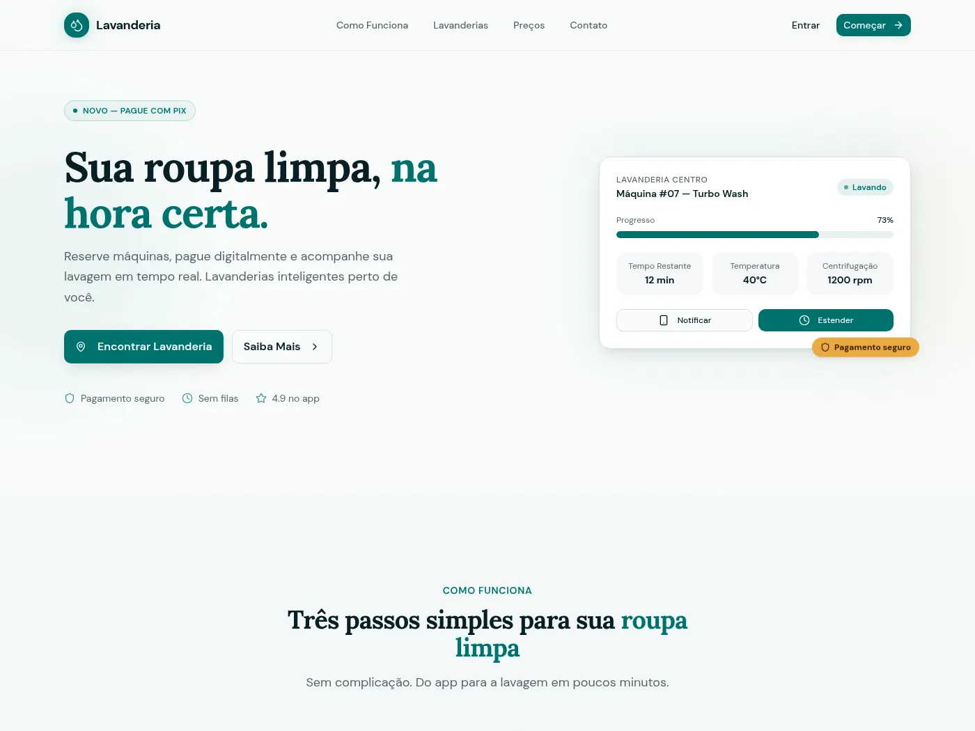 Lavanderia Self Service SaaS