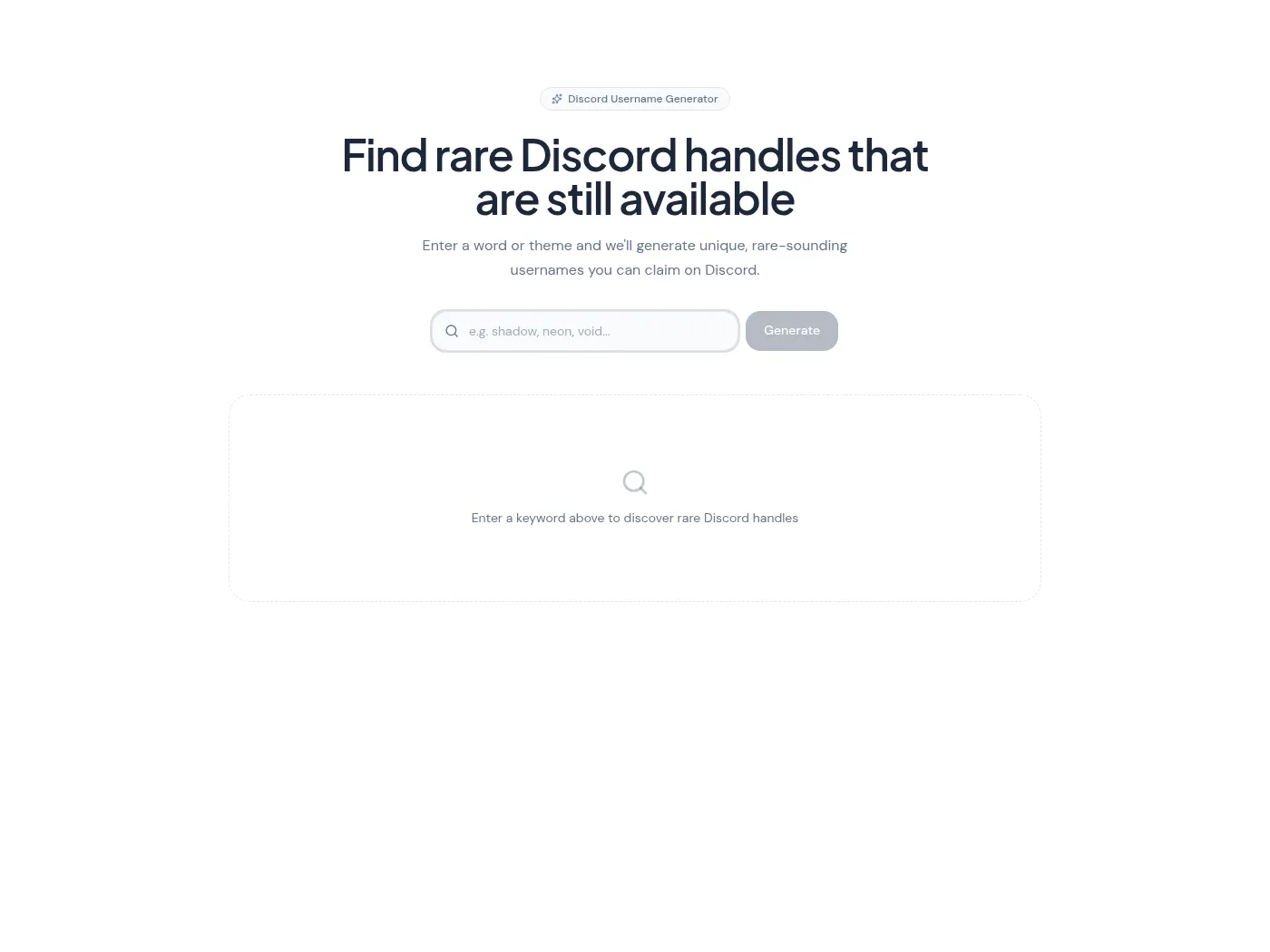 Rare Discord Handles