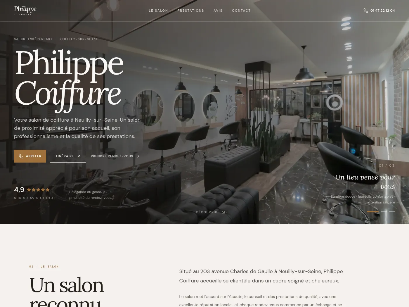 Philippe Coiffure Vitrine