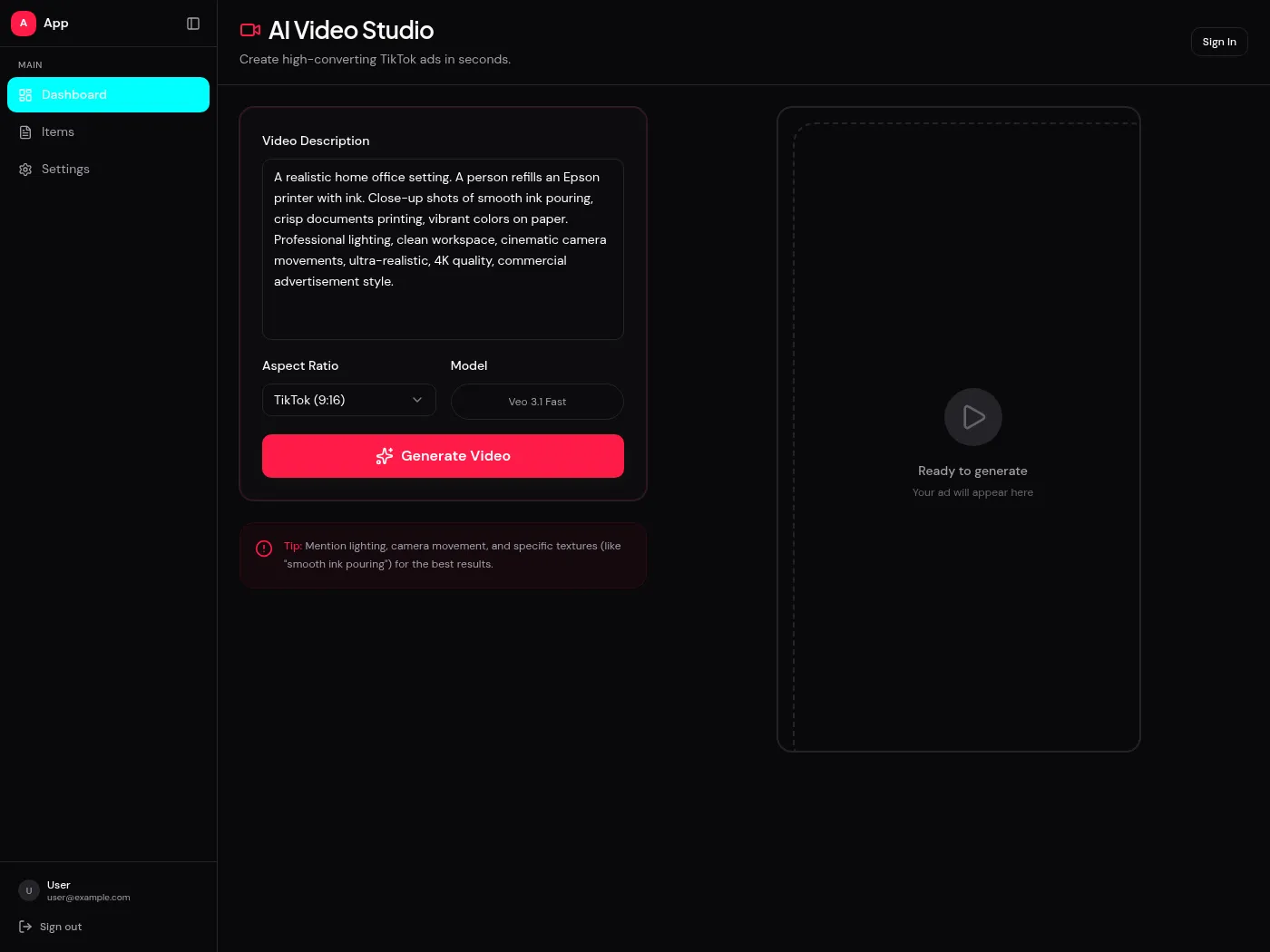 Affiliate AI Studio