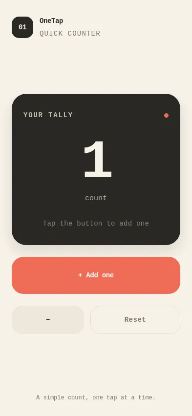 OneTap Quick Counter