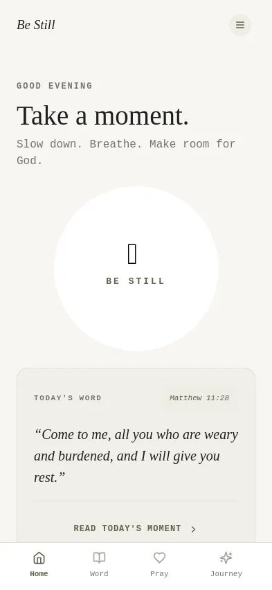 Be Still