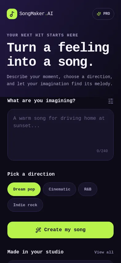 SongMaker.AI Studio
