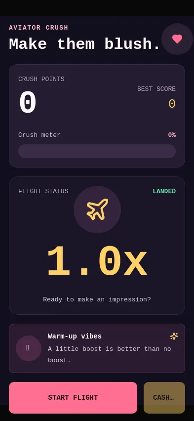 Aviator Crush Score Game