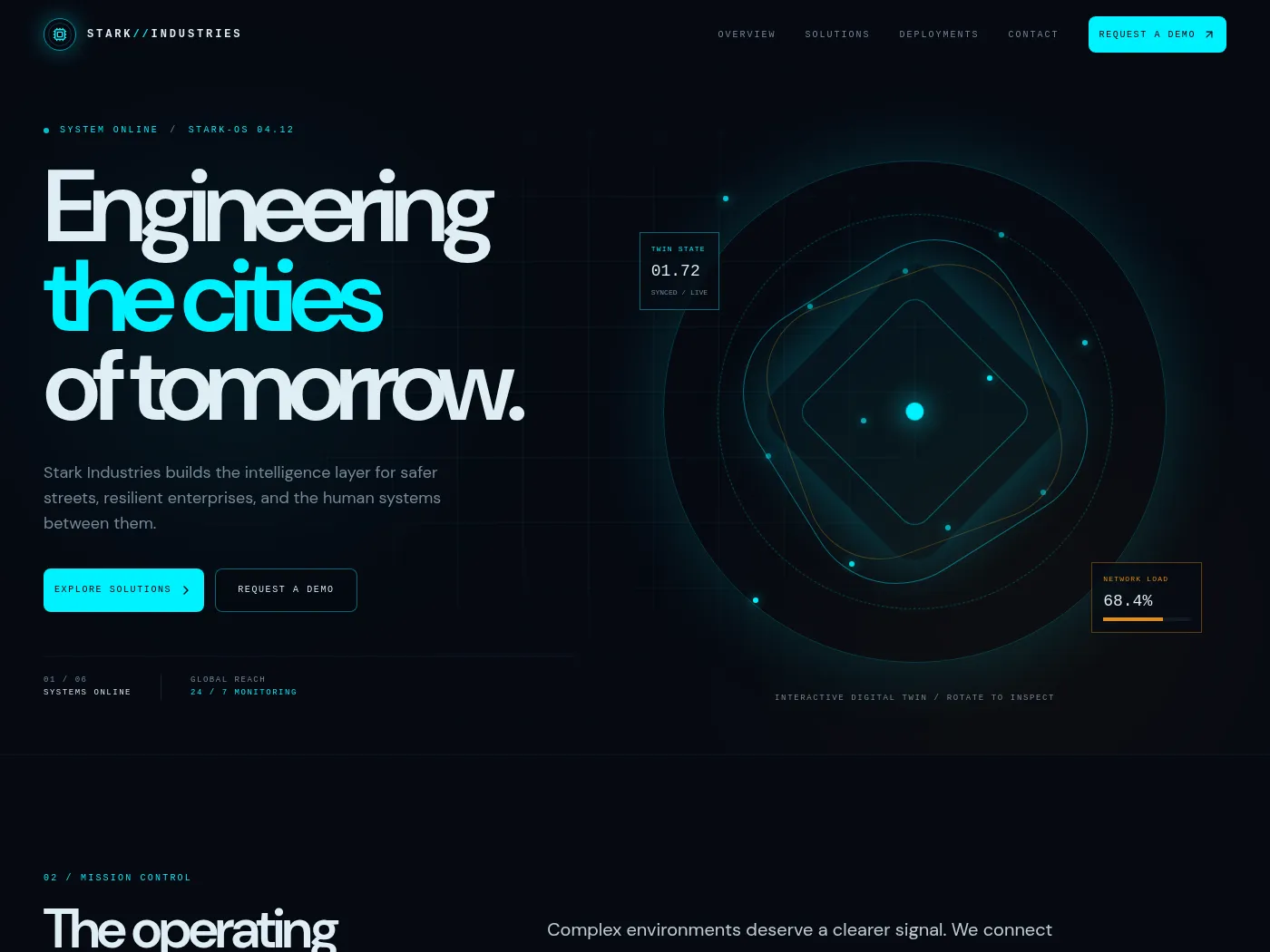 Stark Industries 3D Web Experience