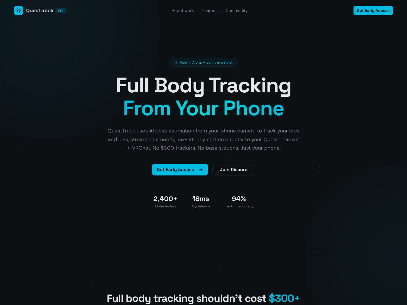 QuestTrack VR FBT