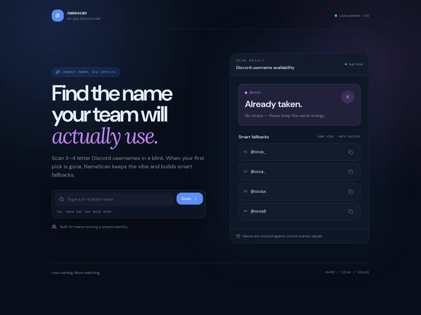 Discord Name Scanner