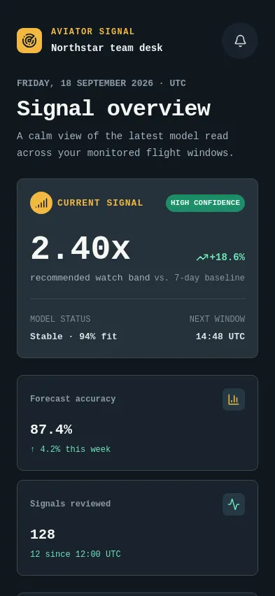 Aviator Signal Predictor