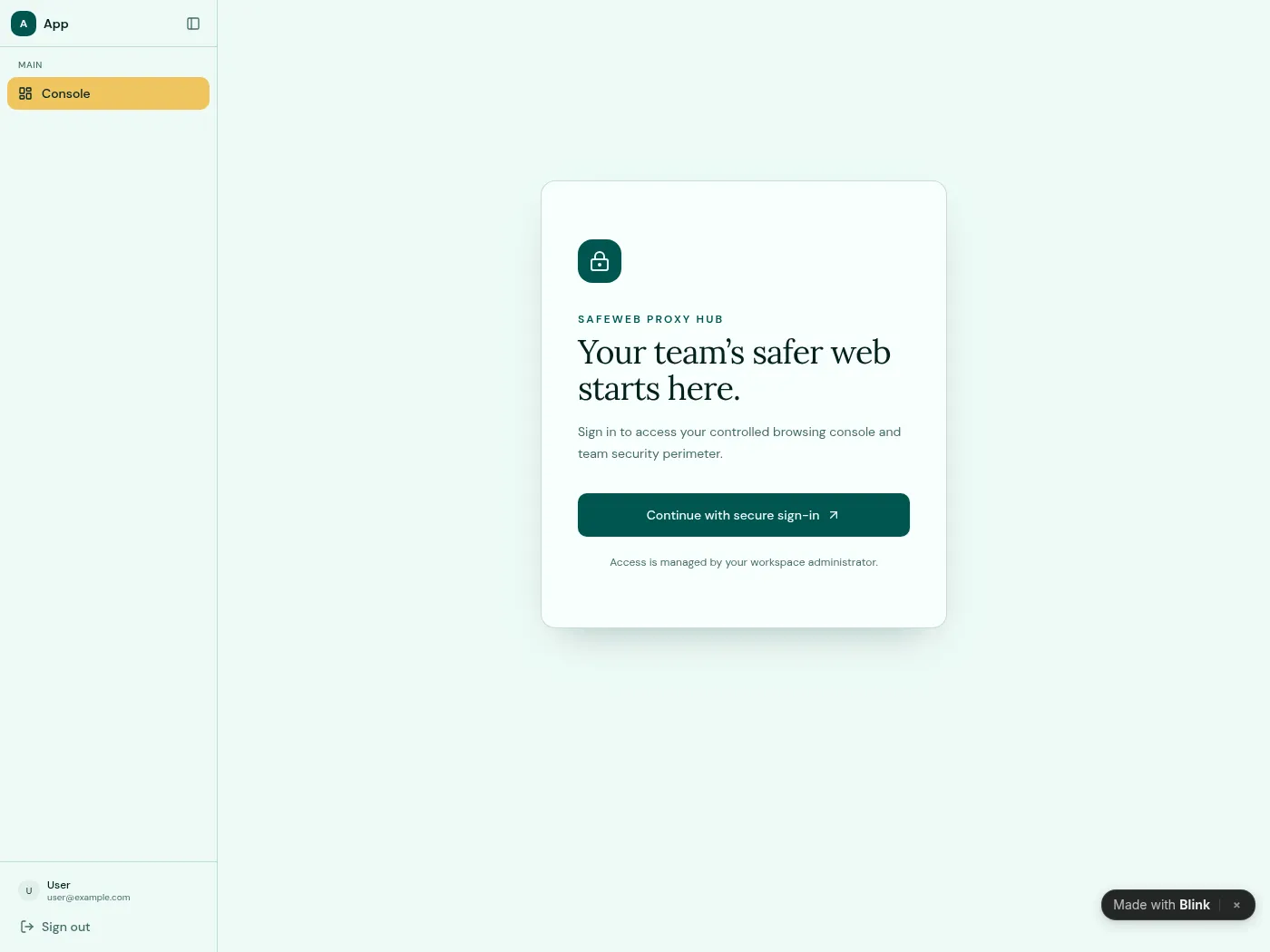 SafeWeb Proxy Hub