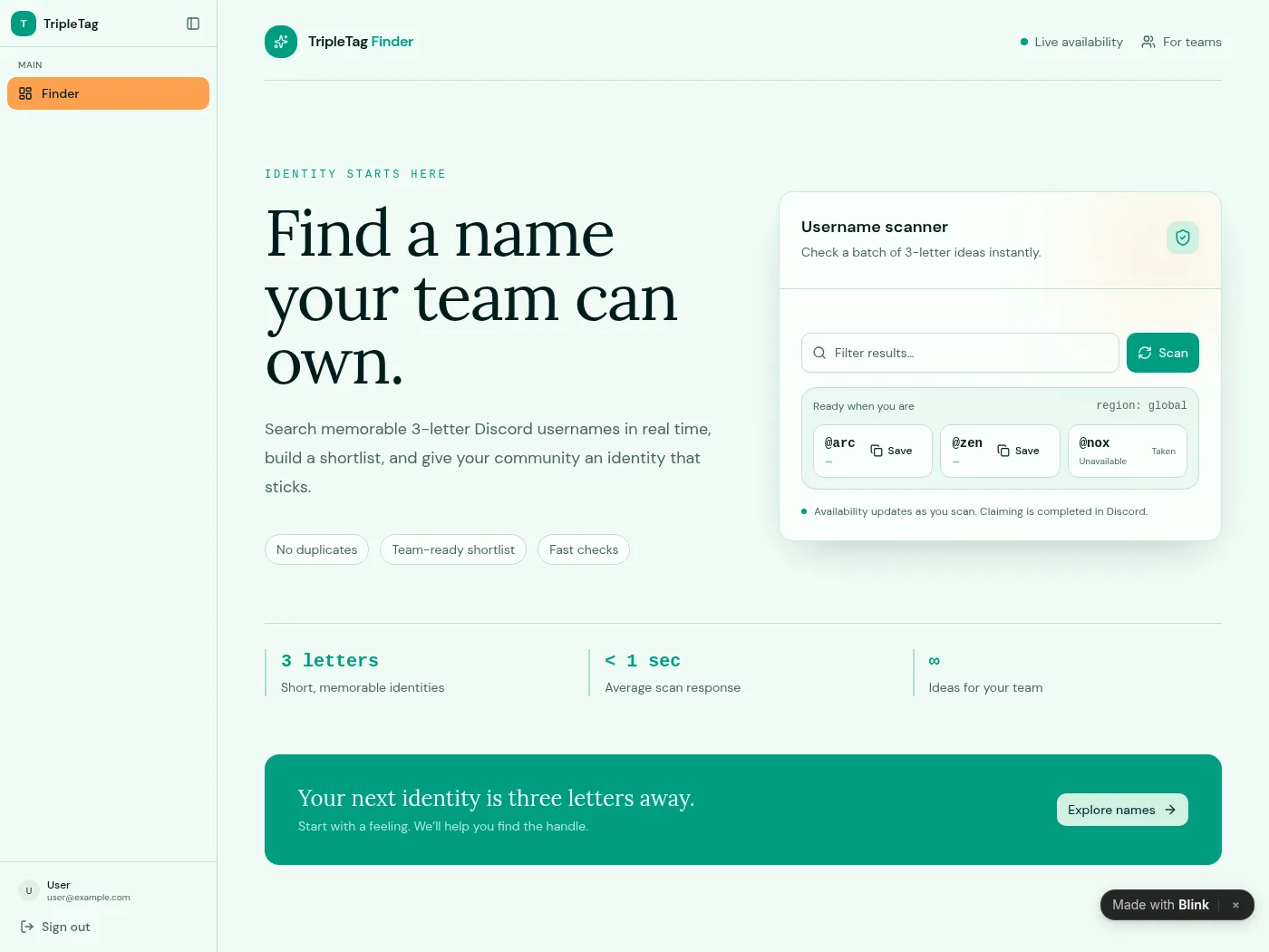 TripleTag Finder