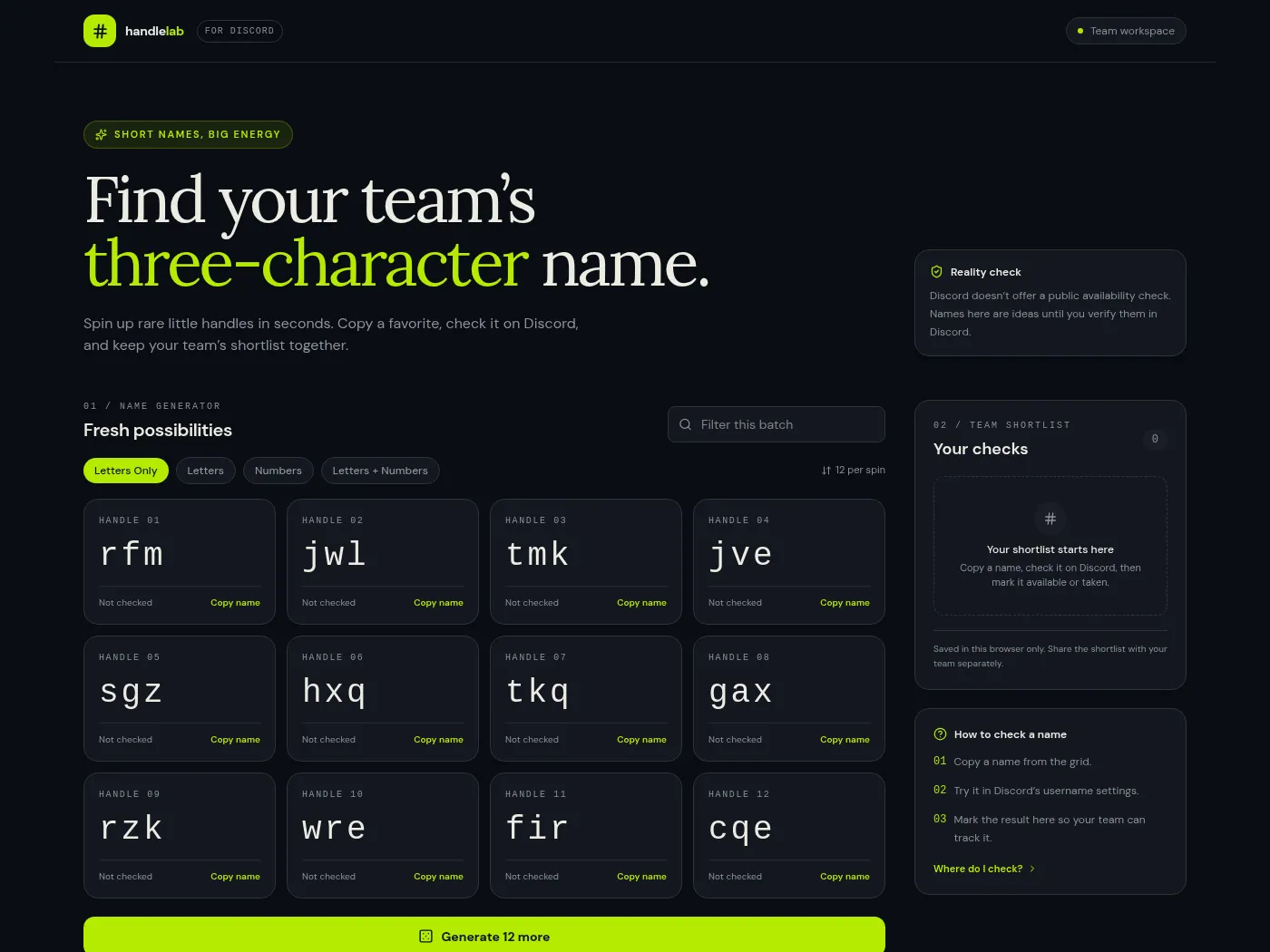 Discord Name Finder