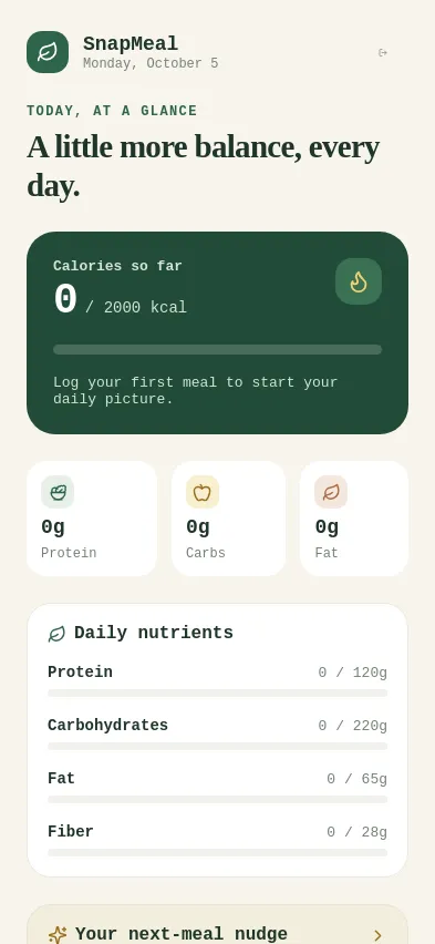 SnapMeal Tracker