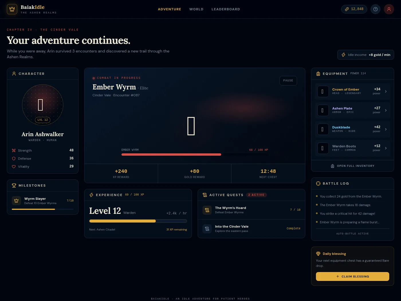 BaiakIdle Browser RPG