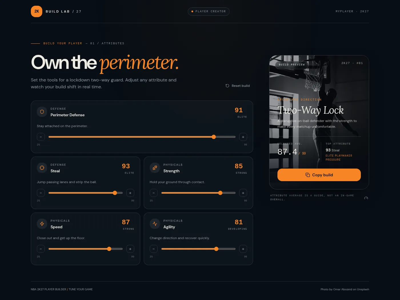 NBA 2K27 Player Builder