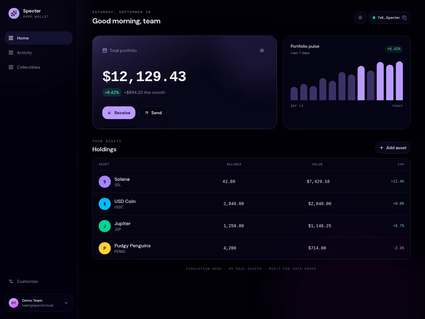 Phantom Wallet Simulator