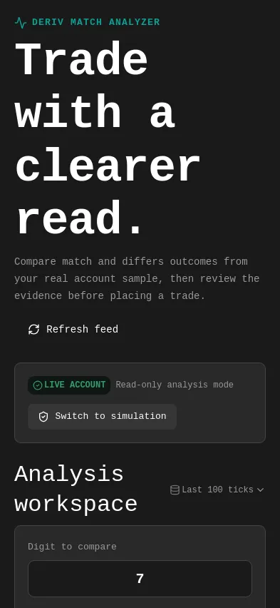 Deriv Match Analyzer