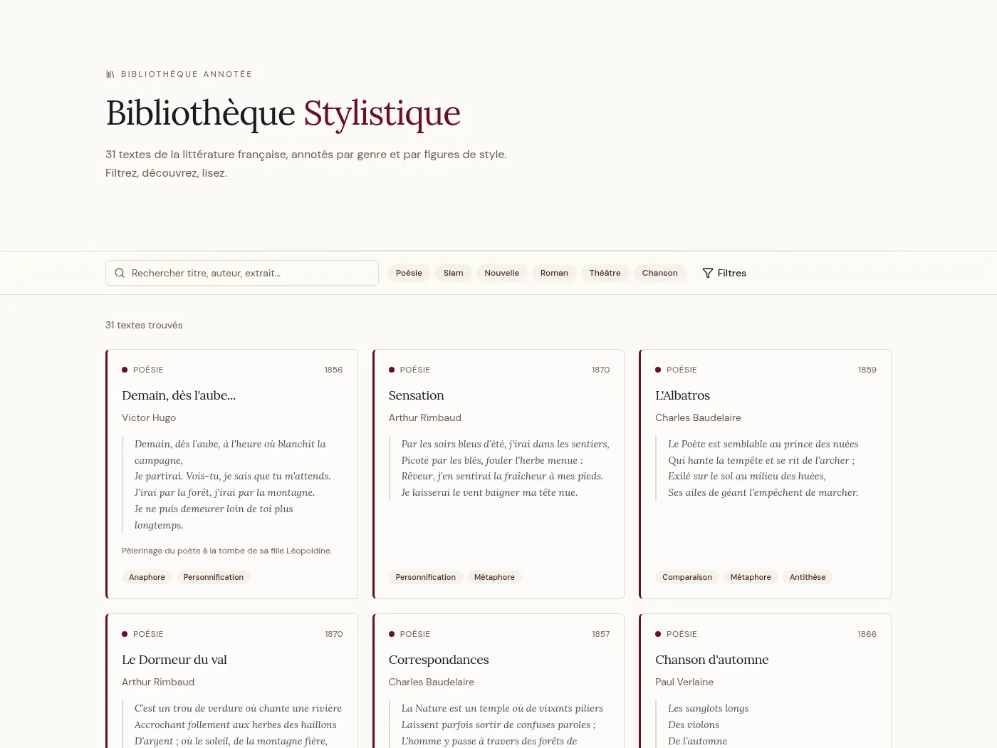 Stylistic French Lit Library