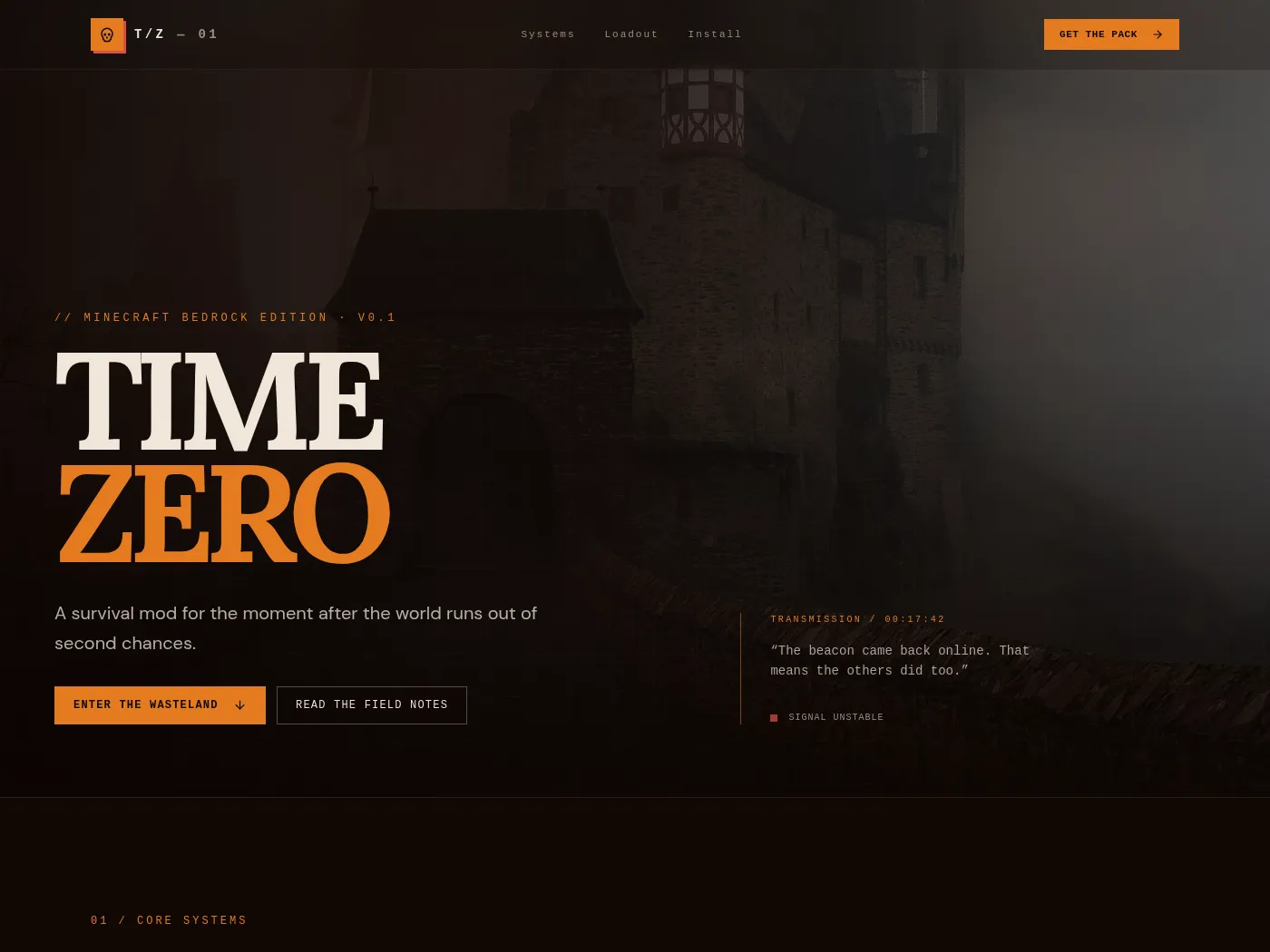 Time Zero Bedrock Mod