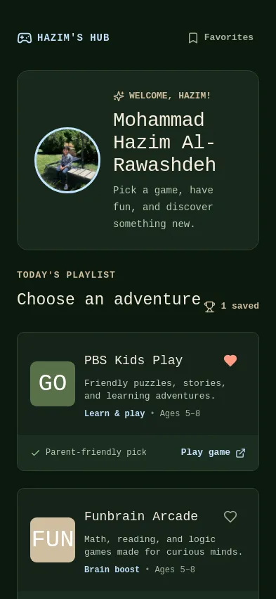 Hazim's Game Hub