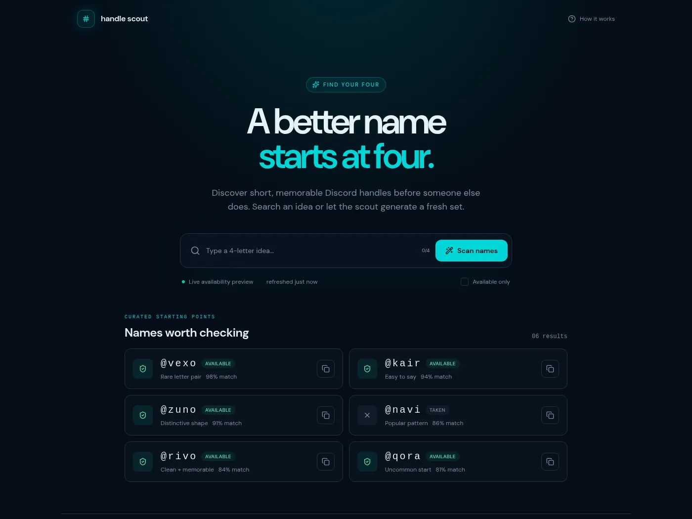 Discord Name Finder
