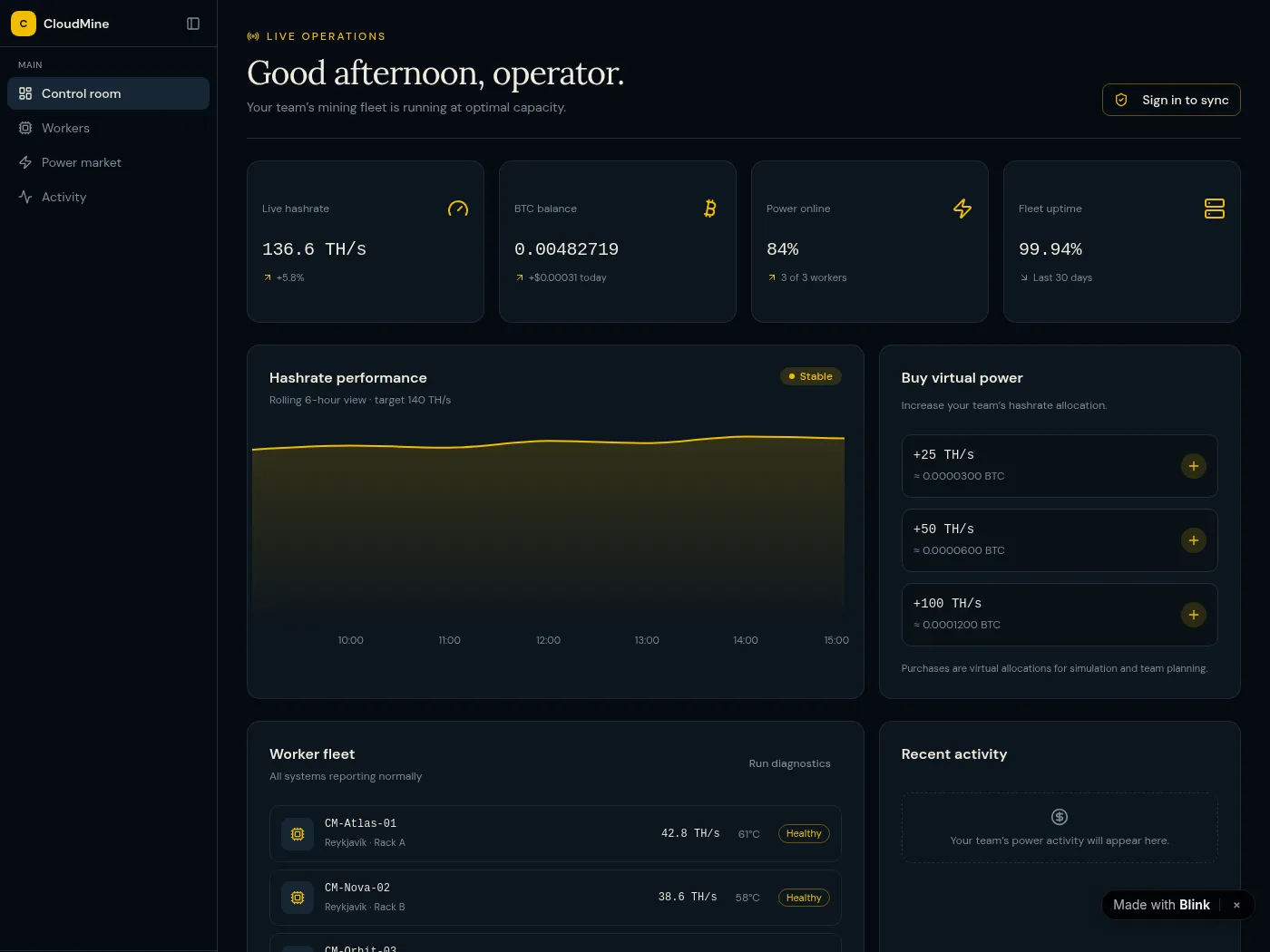 CloudMine Sim