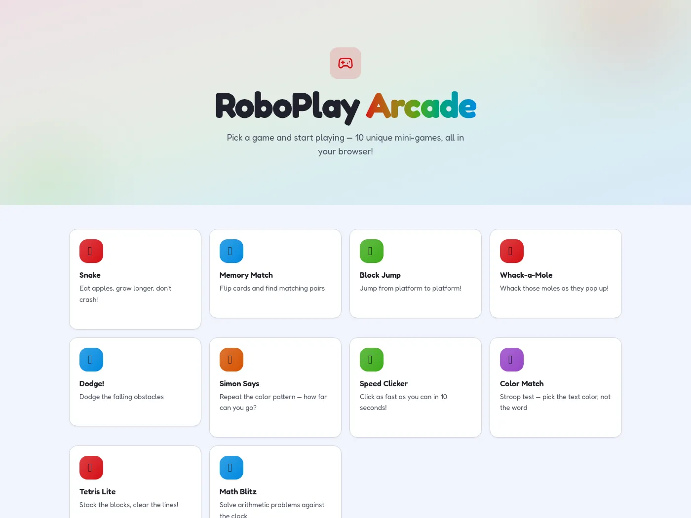RoboPlay Arcade