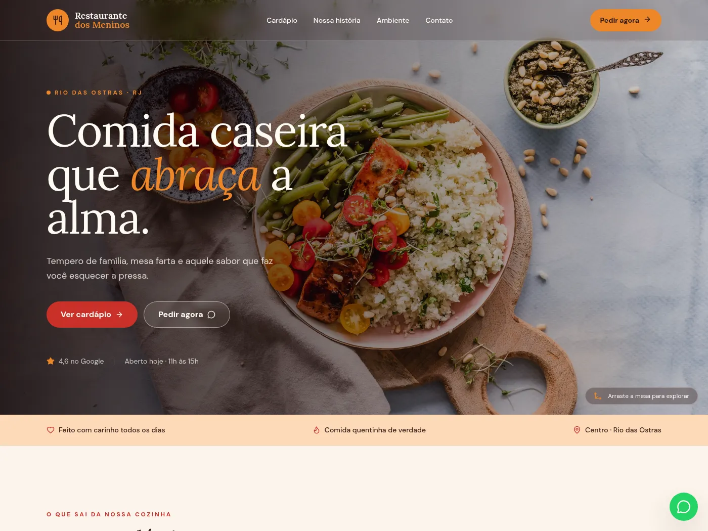 Restaurante dos Meninos Web