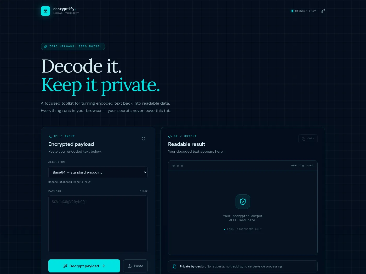Decryptify Tool