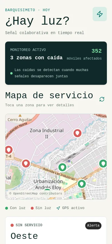 Barquisimeto Luz App