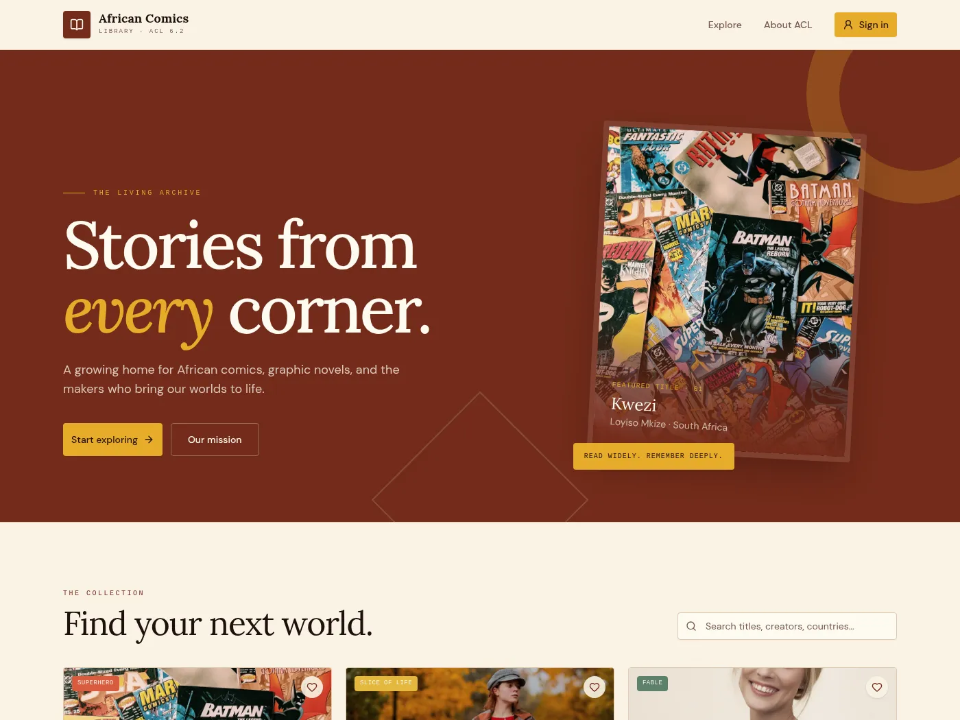 African Comics Library