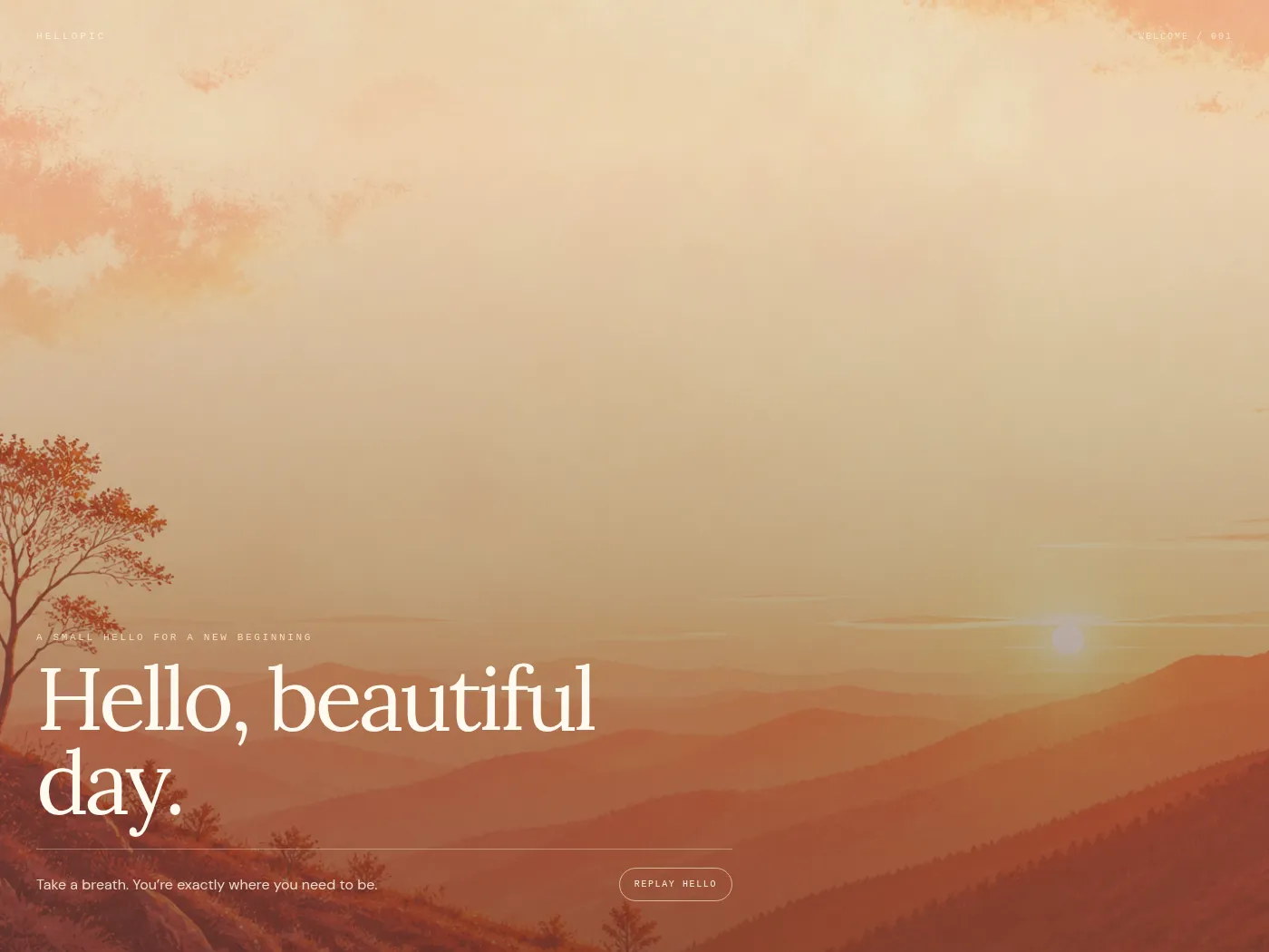 HelloPic Fullscreen App