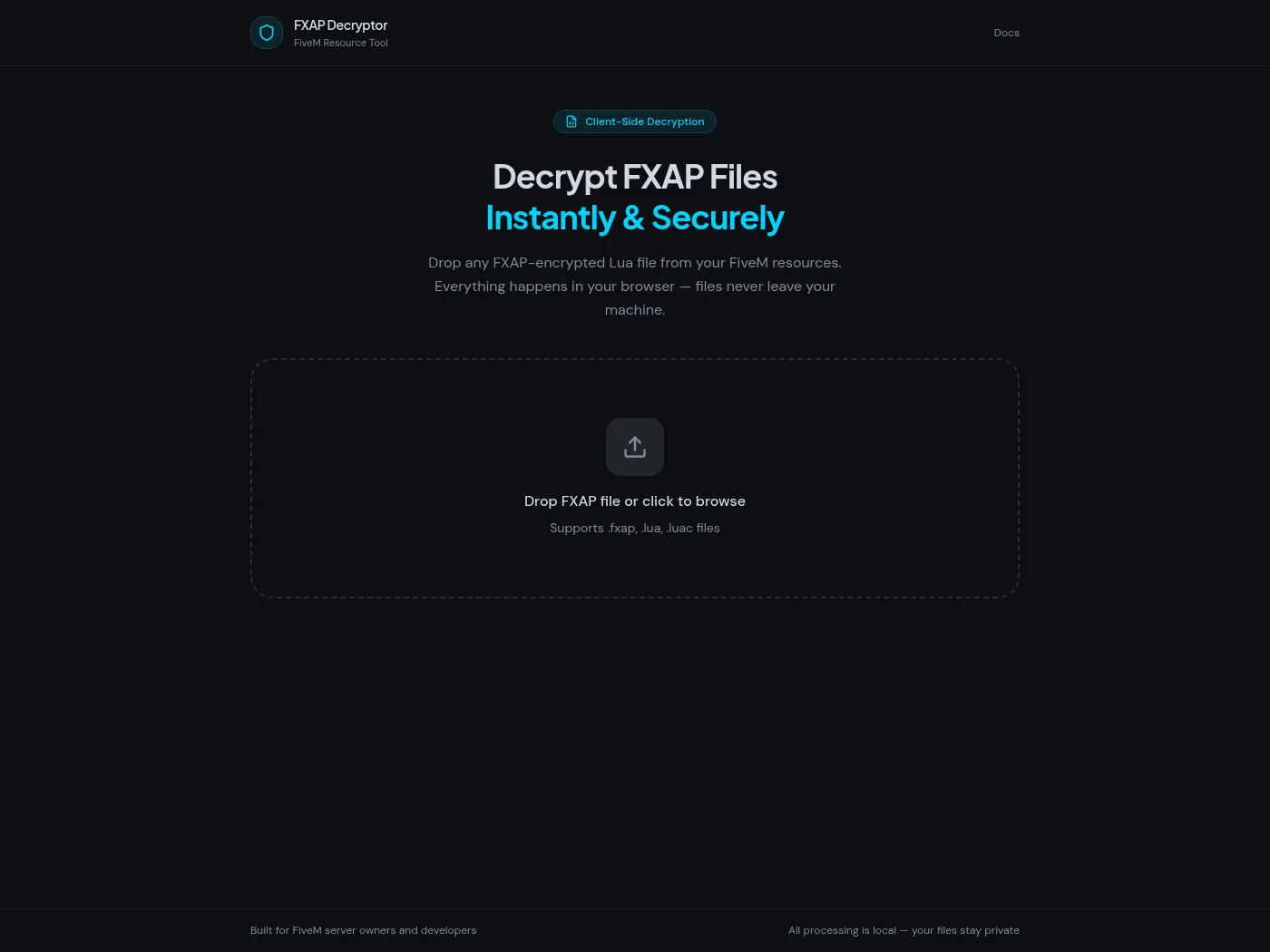FXAP Decryptor Tool