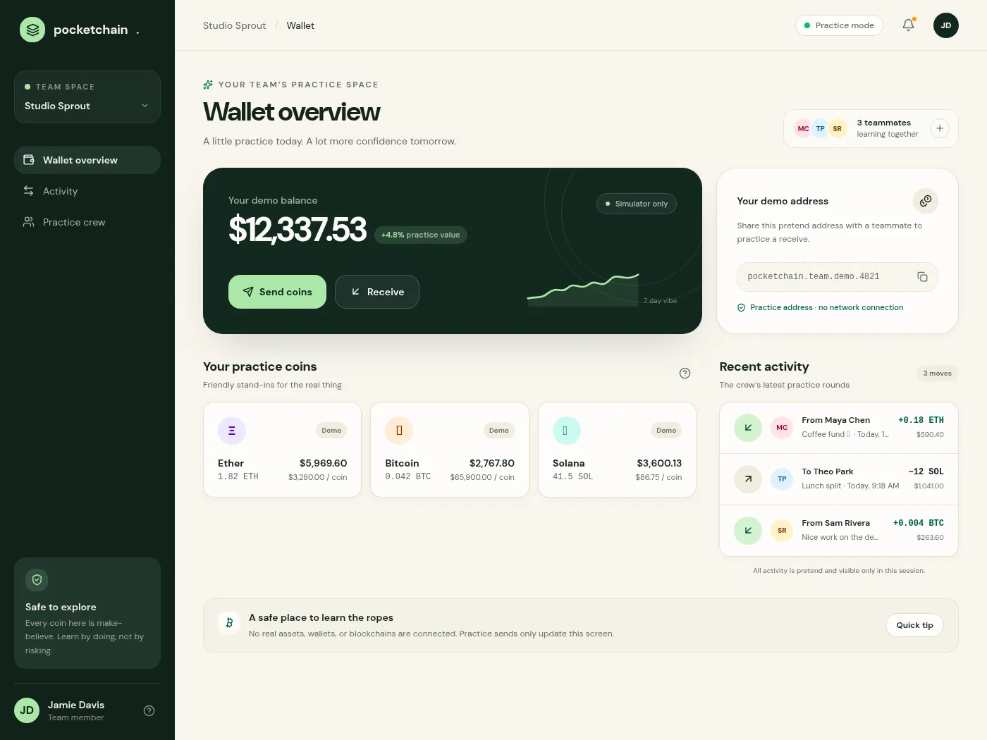 CryptoPlay Wallet Simulator