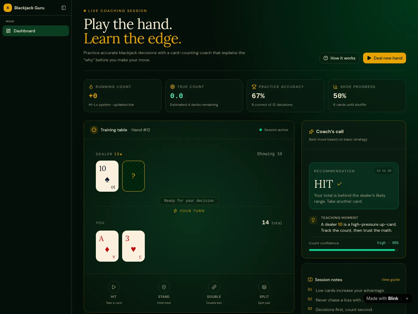 Blackjack Guru Coach