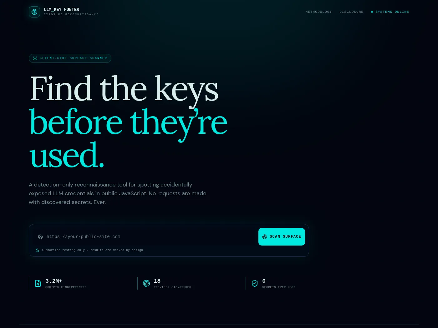 LLM Key Hunter