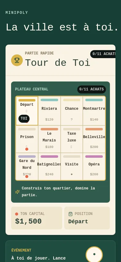 MiniPoly Mobile Game
