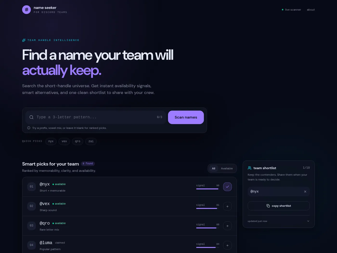 Discord Name Seeker