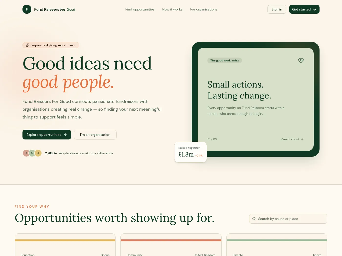 Fund Raiseers For Good