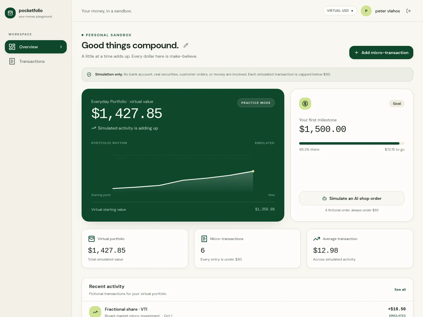 Fantasy Finance Simulator