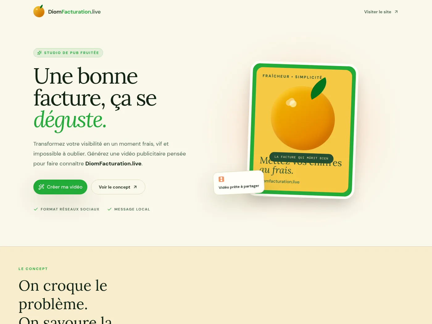 DiomFacturation Fruit Ad