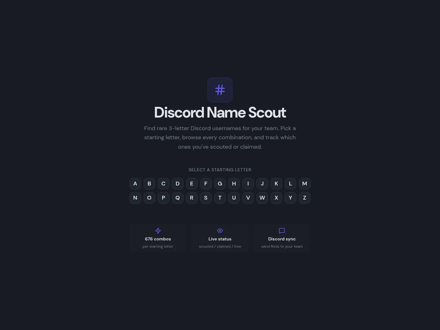 Discord Name Scout