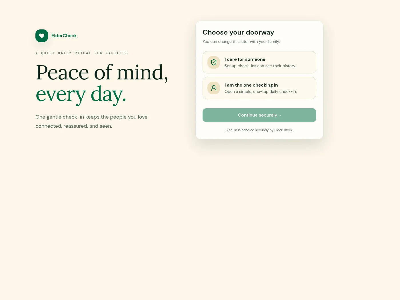 ElderCheck Peace-of-Mind
