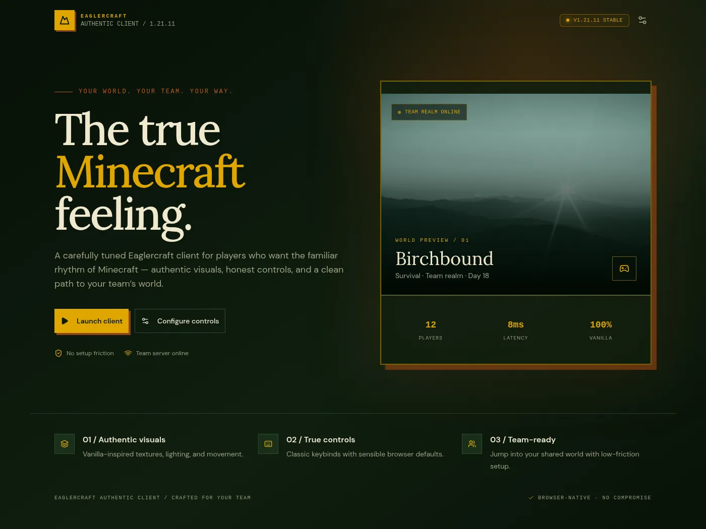 Eaglercraft Authentic Client