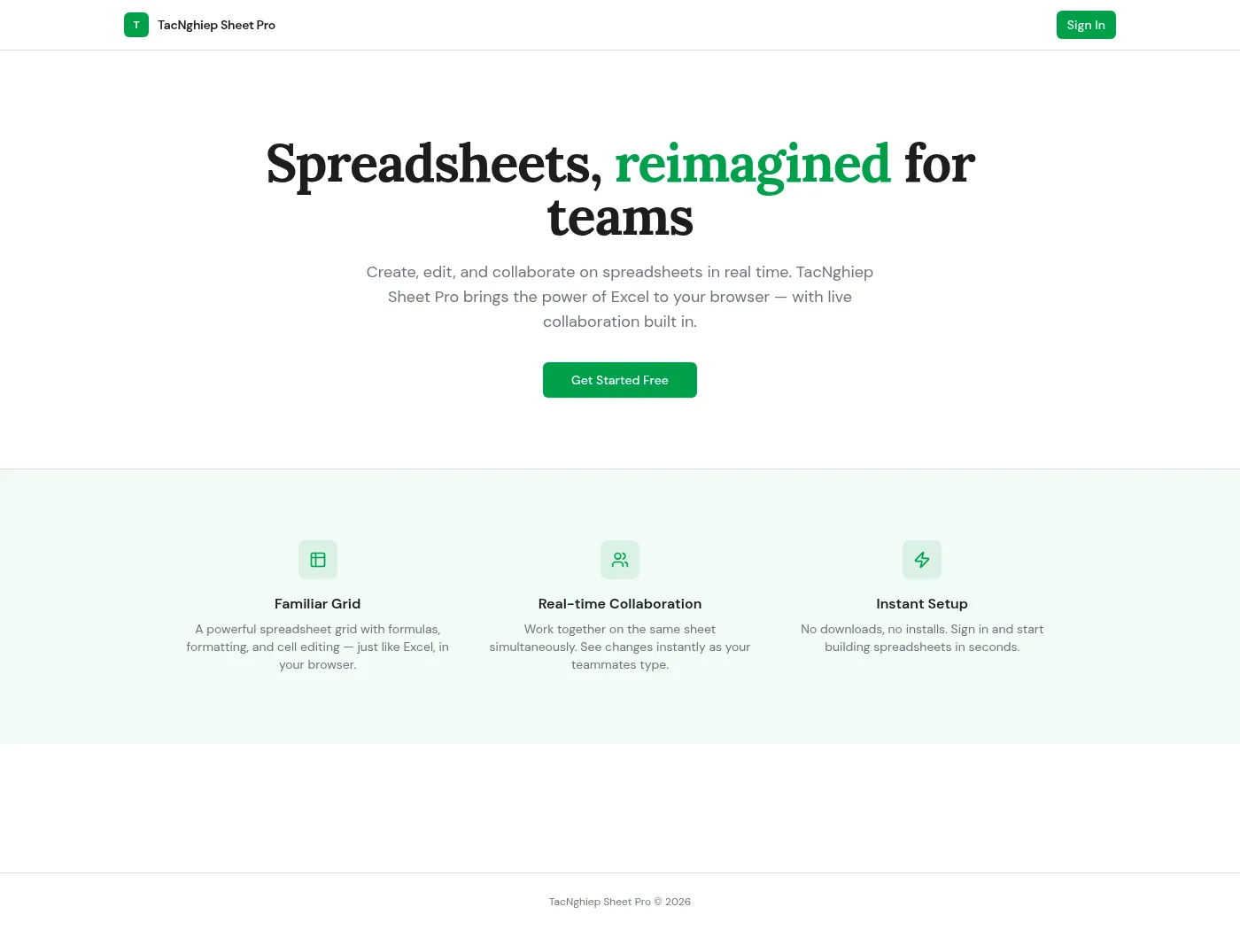 TacNghiep Sheet Pro