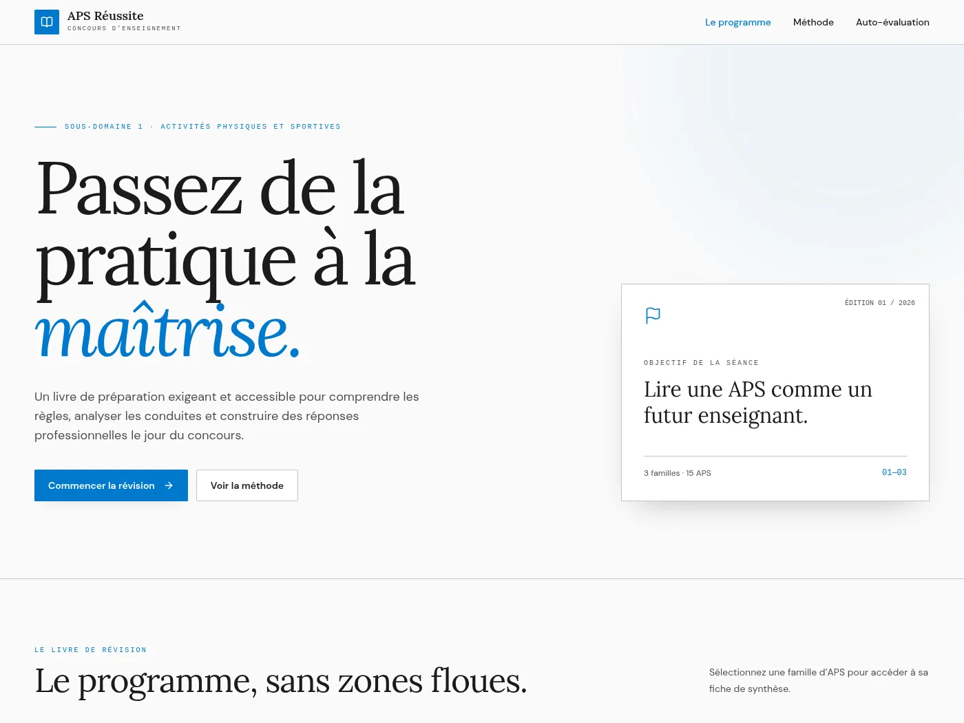 Concours APS Guide