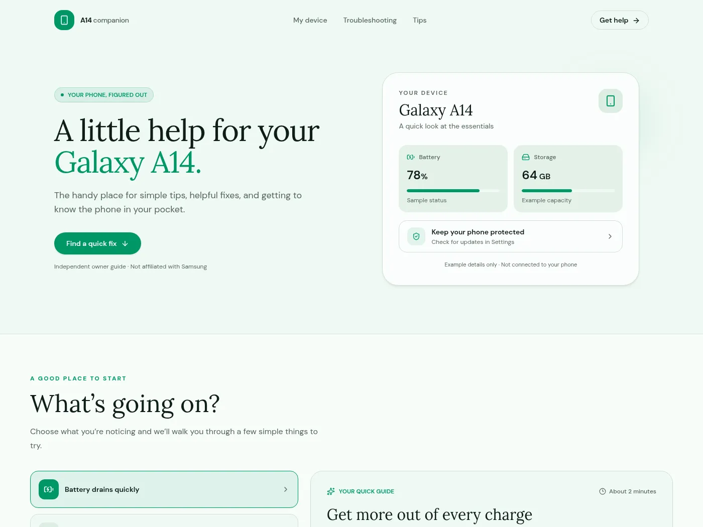 Samsung A14 Companion